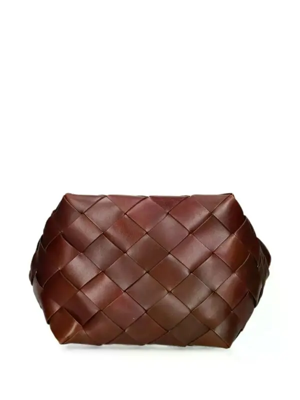 Dragon Diffusion Botteghe Woven Leather Bucket Bag - Brown