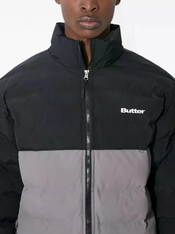 BUTTER GOODS Colour-block Quilted Puffer Jacket