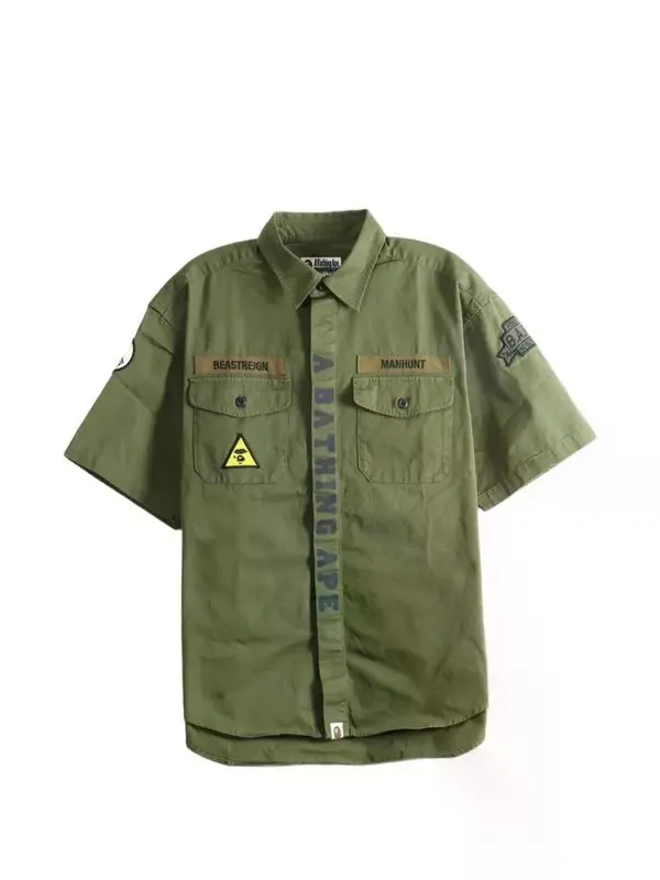 A BATHING APE Logo-print Patch-detail Shirt