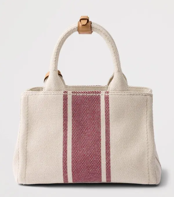 Prada Small Canvas Jardinière Top-handle Bag - Neutral