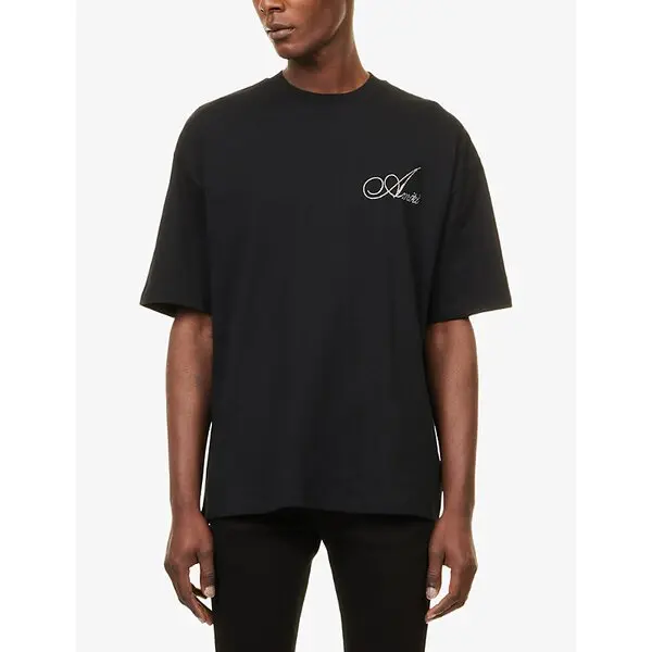 Amiri Crystal Script-logo Cotton-jersey T-shirt