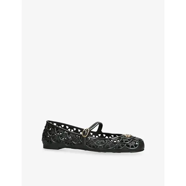 Valentino Garavani Ondette Woven Ballet Flats - Black