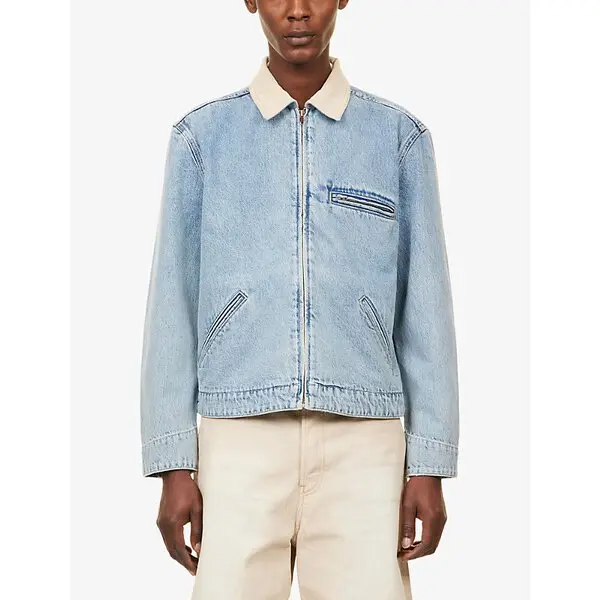 Paige Laughlin Zip-up Denim Jacket - Moby