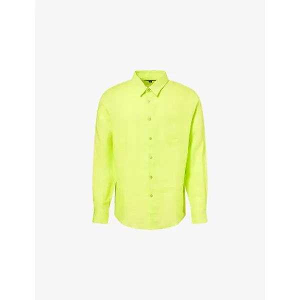 Vilebrequin Caroubis Long-sleeve Linen Shirt - Acide