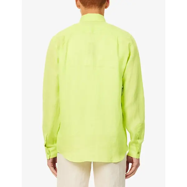 Vilebrequin Caroubis Long-sleeve Linen Shirt - Acide