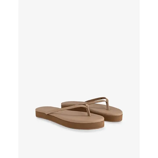 Tkees Lily Platform Leather Flip-flops