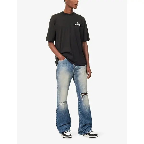 Amiri Built On Dreams Oversized Cotton-jersey T-shirt - Black