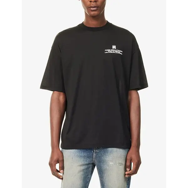Amiri Built On Dreams Oversized Cotton-jersey T-shirt - Black