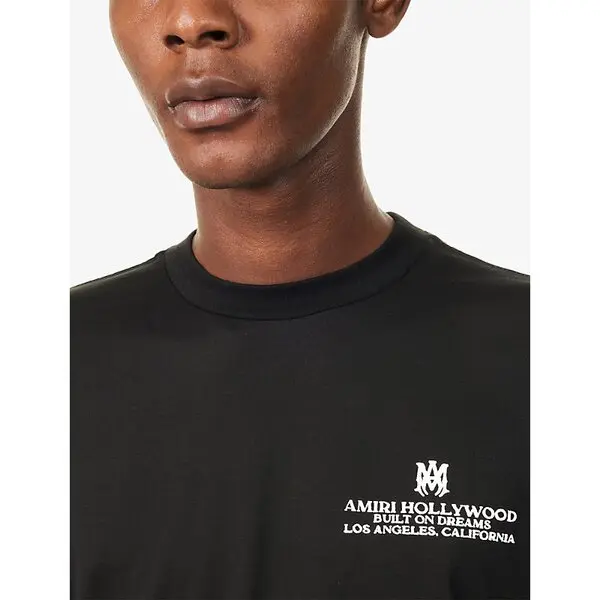 Amiri Built On Dreams Oversized Cotton-jersey T-shirt - Black