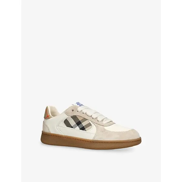 Burberry Terrace Check Low-top Leather Trainers