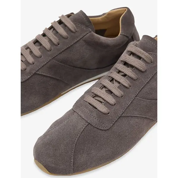 Whistles Panelled Suede Trainers - Grey