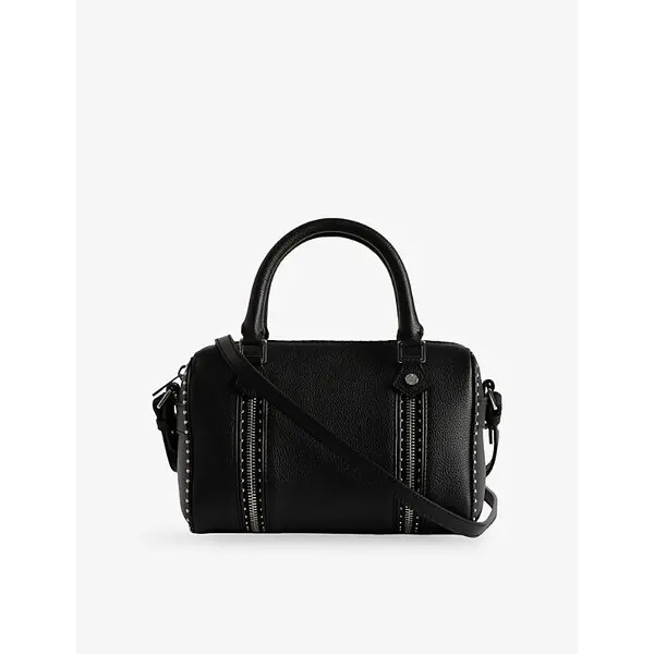 Zadig&Voltaire Small Leather Bowling Bag With Stud Embellishments