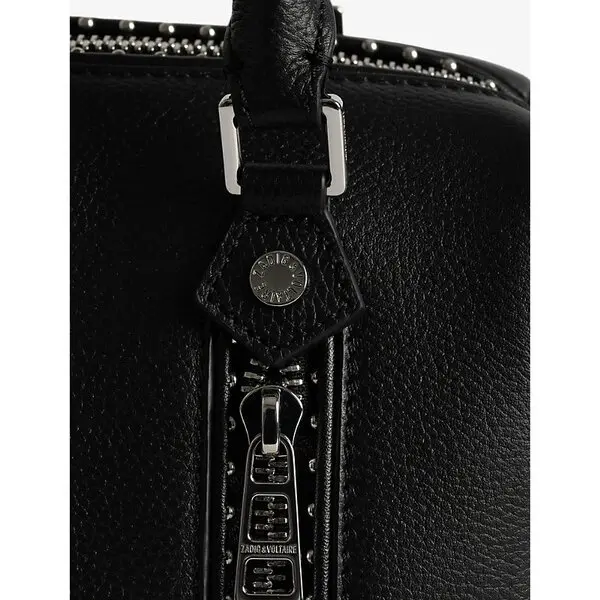 Zadig&Voltaire Small Leather Bowling Bag With Stud Embellishments