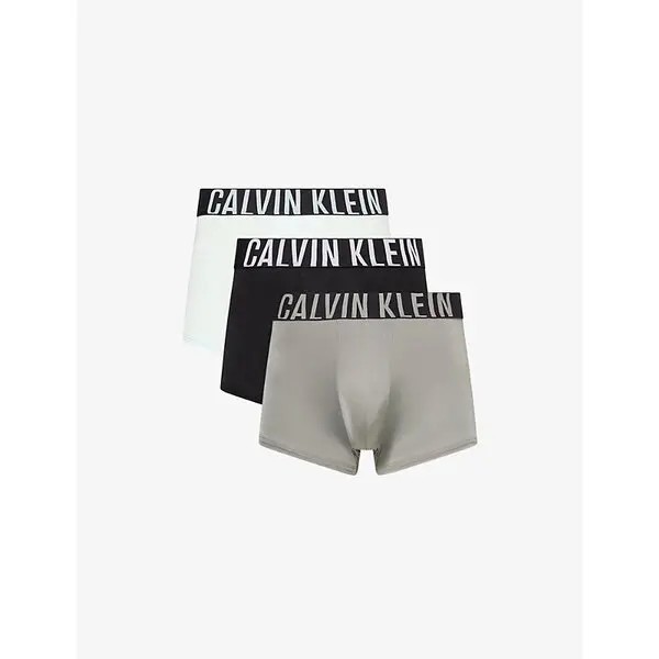 Calvin Klein Intense Power Pack Of Three Stretch-jersey Trunks - Multi