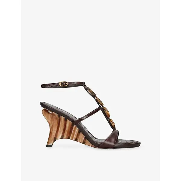 Sam Edelman Massey Wedge Heeled Leather Sandals