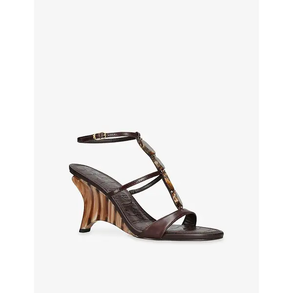 Sam Edelman Massey Wedge Heeled Leather Sandals