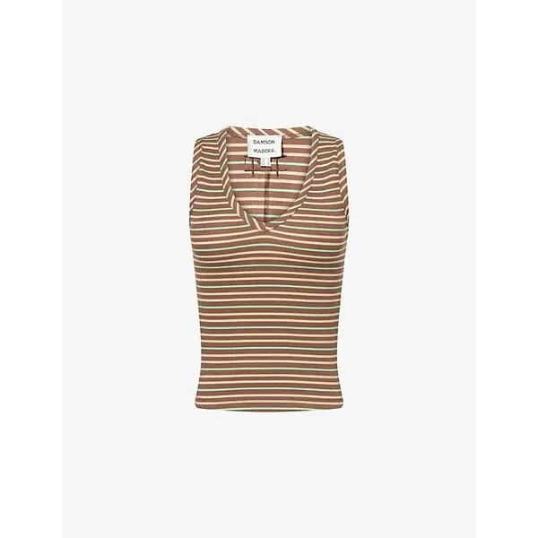 DAMSON MADDER Arlea Striped Cotton-blend Top - Multi