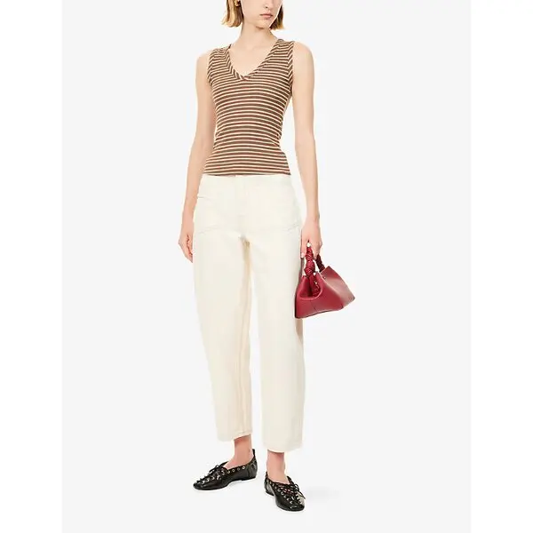 DAMSON MADDER Arlea Striped Cotton-blend Top - Multi