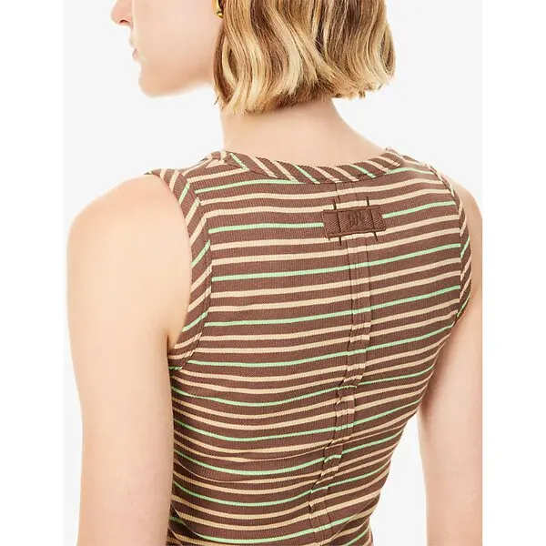 DAMSON MADDER Arlea Striped Cotton-blend Top - Multi