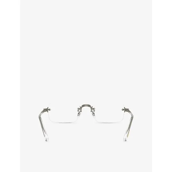 Ray-ban Square-frame Metal Optical Eyeglasses - Grey