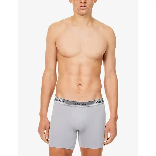 Calvin Klein Icon Pack Of Three Stretch-cotton Boxer Briefs