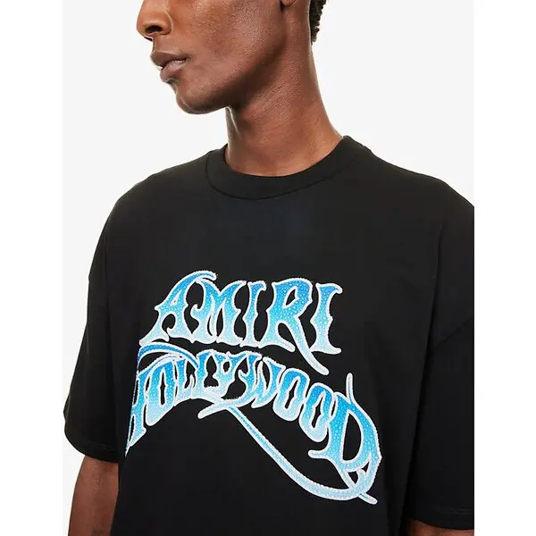 Amiri Crystal-embellished Surf Cotton-jersey T-shirt