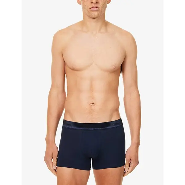 Calvin Klein Icon Pack Of Three Stretch-cotton Trunks - Multi