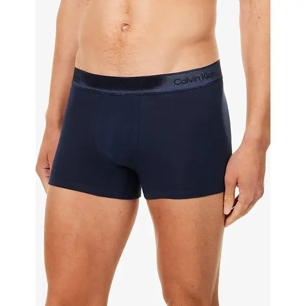 Calvin Klein Icon Pack Of Three Stretch-cotton Trunks - Multi