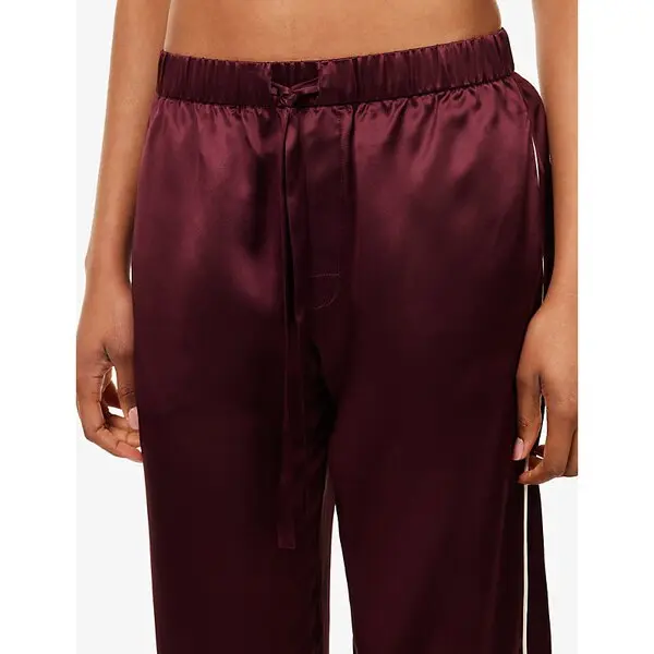 Olivia Von Halle Yves Silk Pyjama Set - Raisin