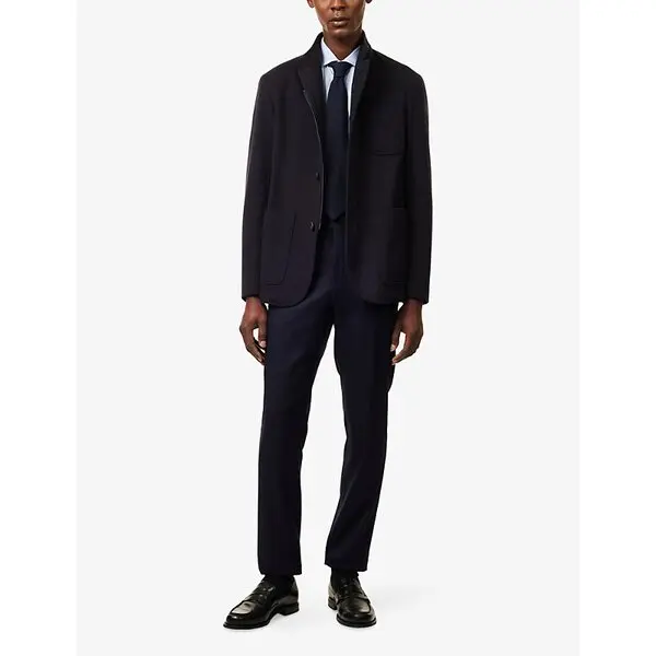 Corneliani Patch-pocket Button-up Wool Jacket