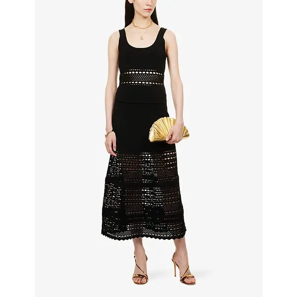 Simkhai Fitzgerald Open-stitch Knit Tank Top