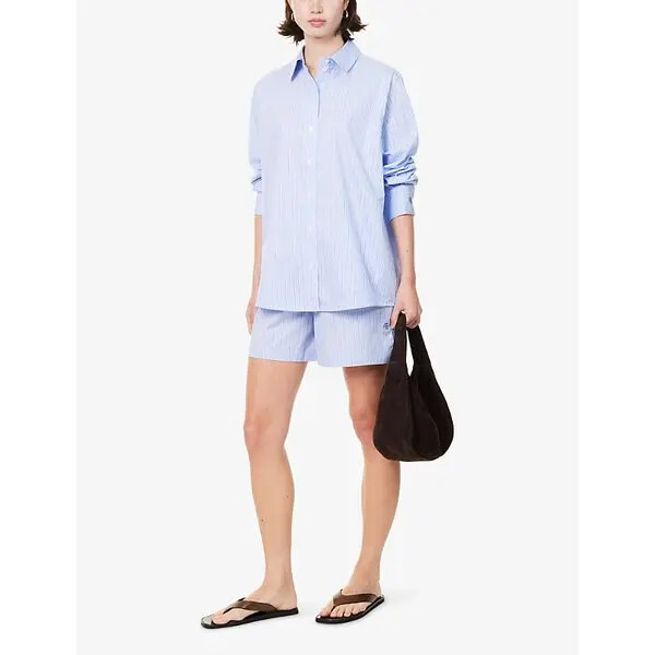 ANINE BING Essie Pinstripe Cotton Shirt