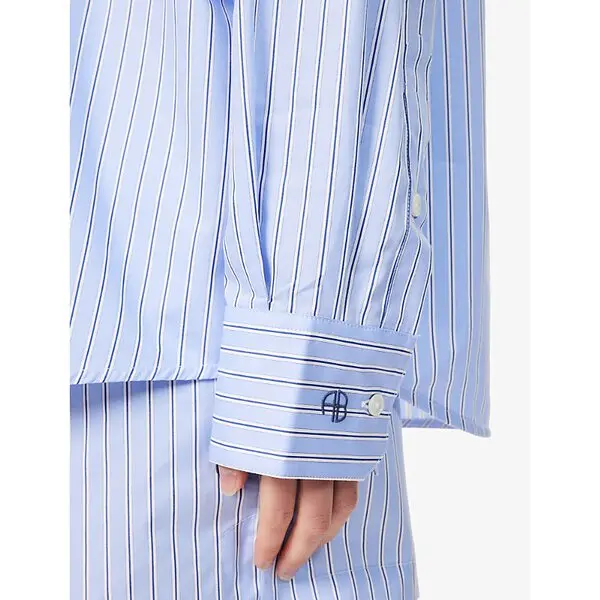 ANINE BING Essie Pinstripe Cotton Shirt