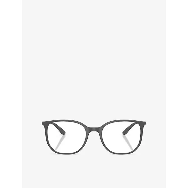 Ray-ban Square-frame Acetate Eyeglasses - Grey