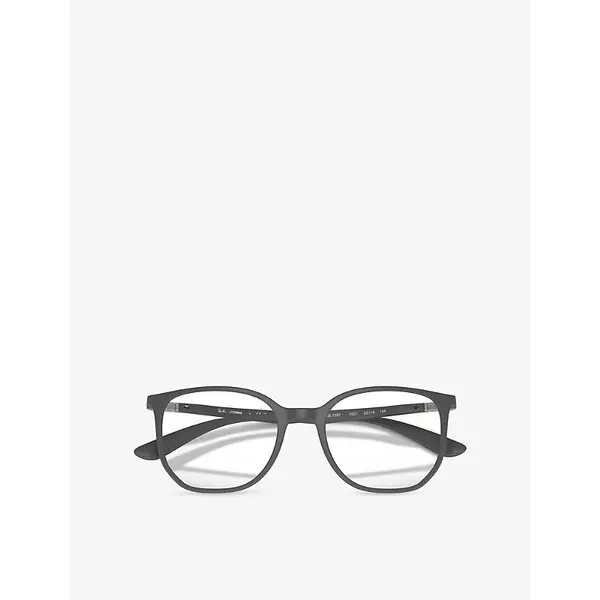 Ray-ban Square-frame Acetate Eyeglasses - Grey