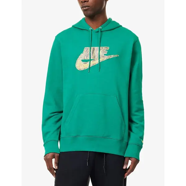 Nike Logo-print Cotton-jersey Hoodie