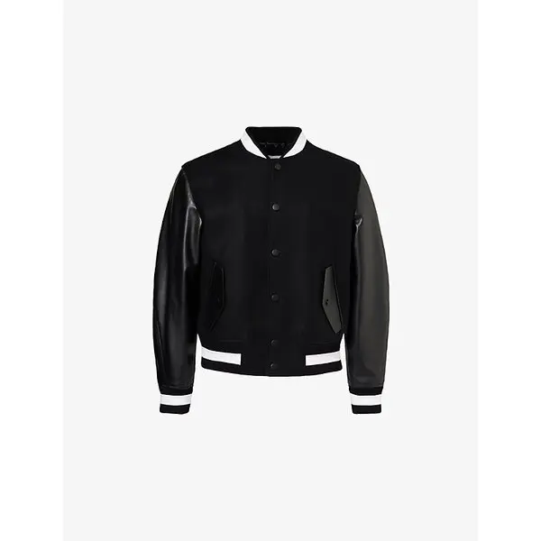 Givenchy Wool And Leather Bomber Jacket