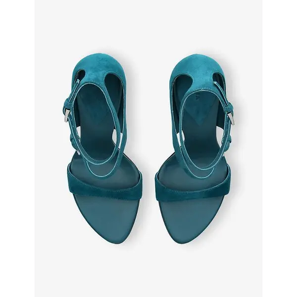 Alaïa Drop Strappy Suede Sandals