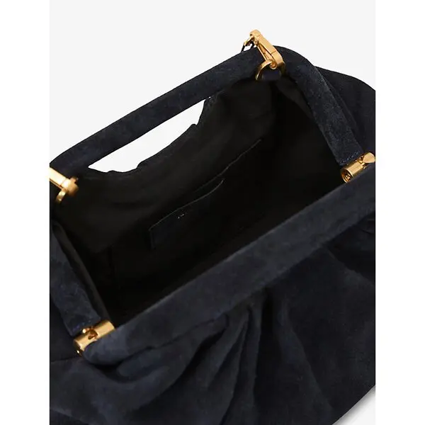 REISS June Suede Clutch Bag