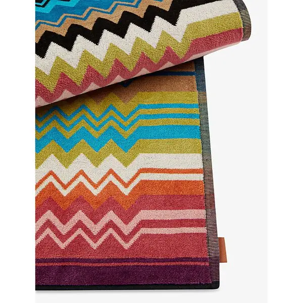 Missoni Giacomo Zigzag-pattern Cotton-terry Bath Mat 60cm X 90cm