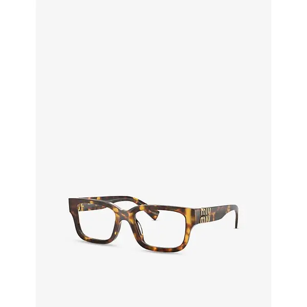 Miu Miu Square-frame Acetate Eyeglasses - Brown