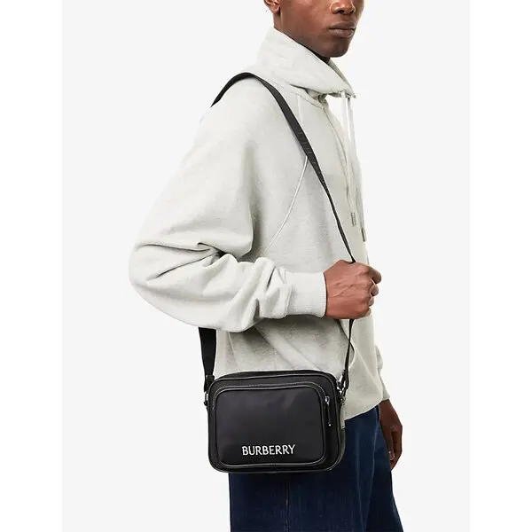 Burberry Nylon Cross-body Bag With Raised Lettering
