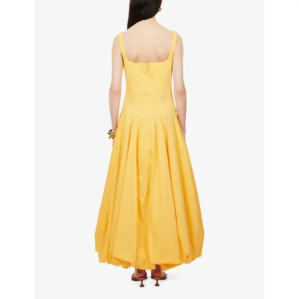 Simkhai Hally Bubble-hem Cotton Midi Dress