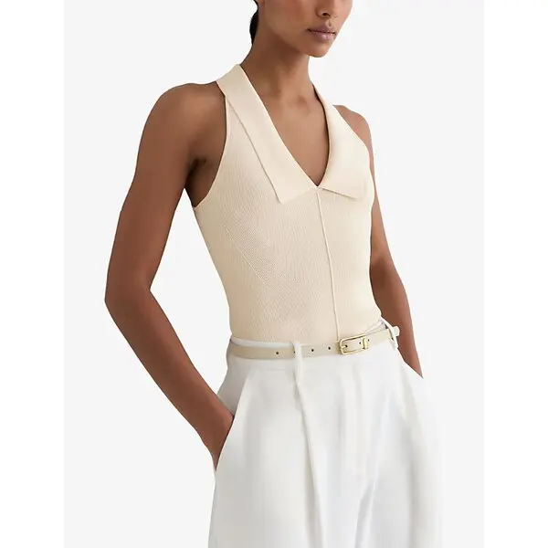 REISS Knitted Vest Top - Ivory