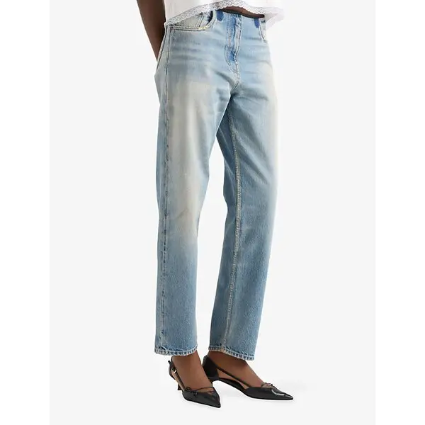 Prada Straight-leg Washed Denim Jeans