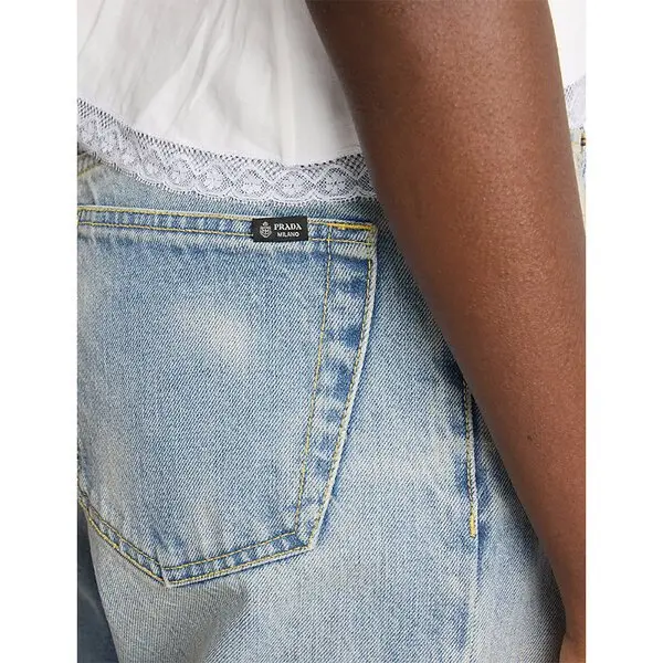 Prada Straight-leg Washed Denim Jeans