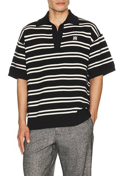 Amiri Ma Stripe Knit Polo