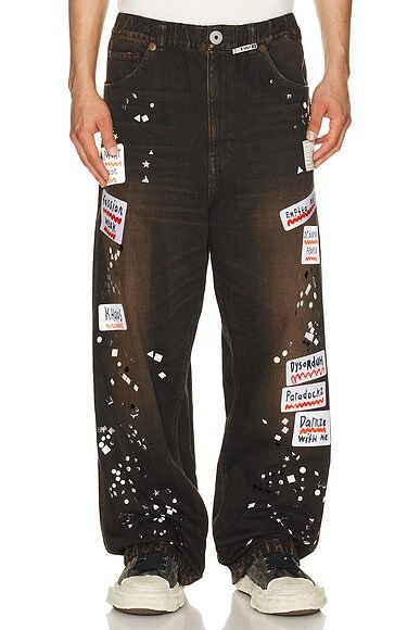 Mihara Yasuhiro Embellished Denim Jeans