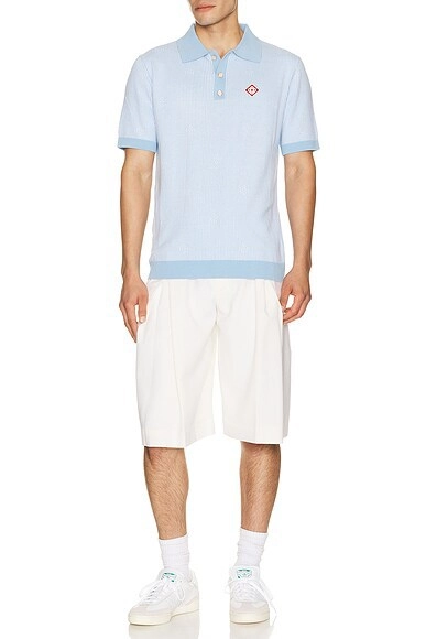 Casablanca Pinstripe Polo Shirt