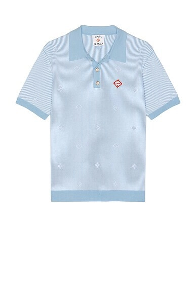 Casablanca Pinstripe Polo Shirt